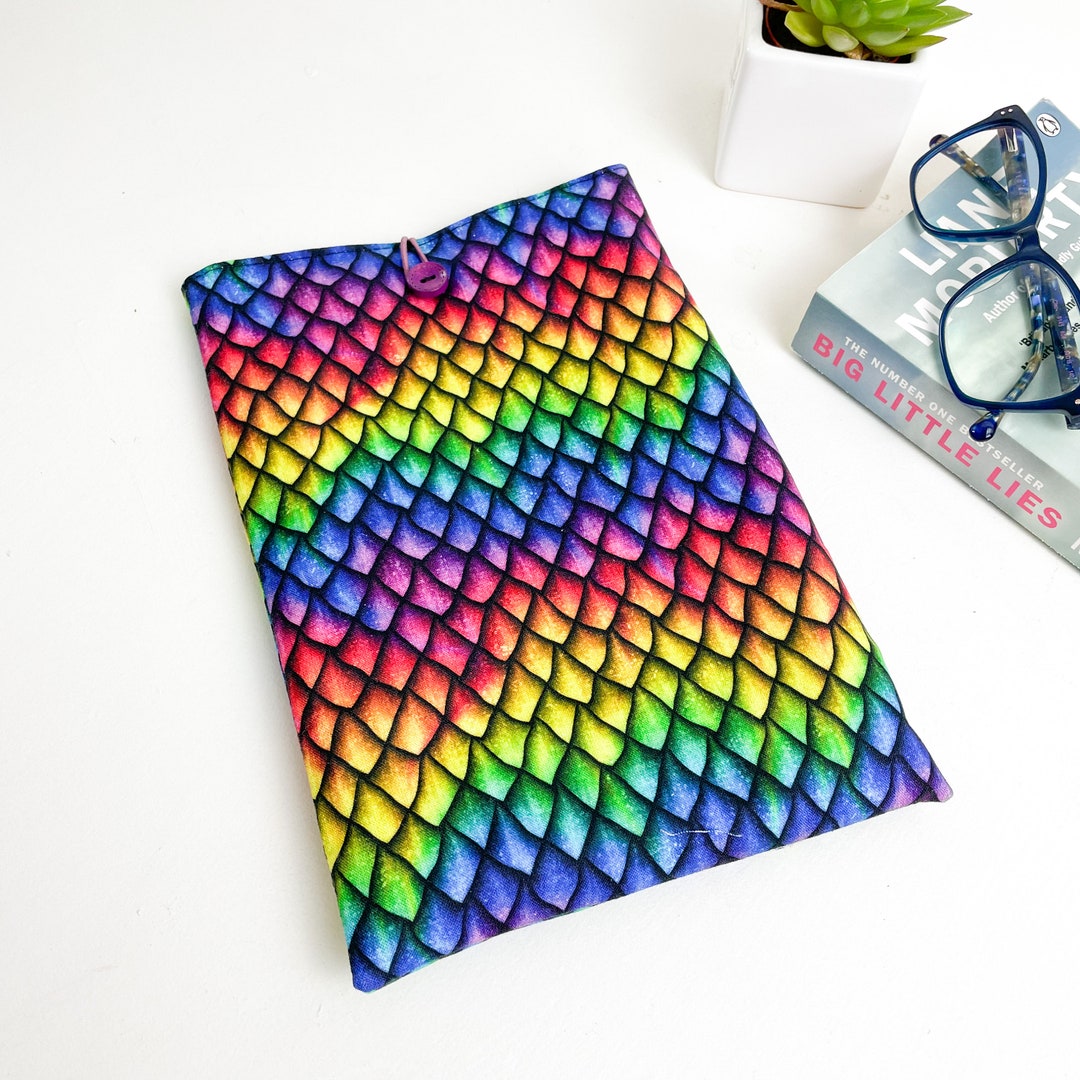 Book Sleeve, Rainbow Dragon Scale Book Pouch, Perfect Gift for Book ...