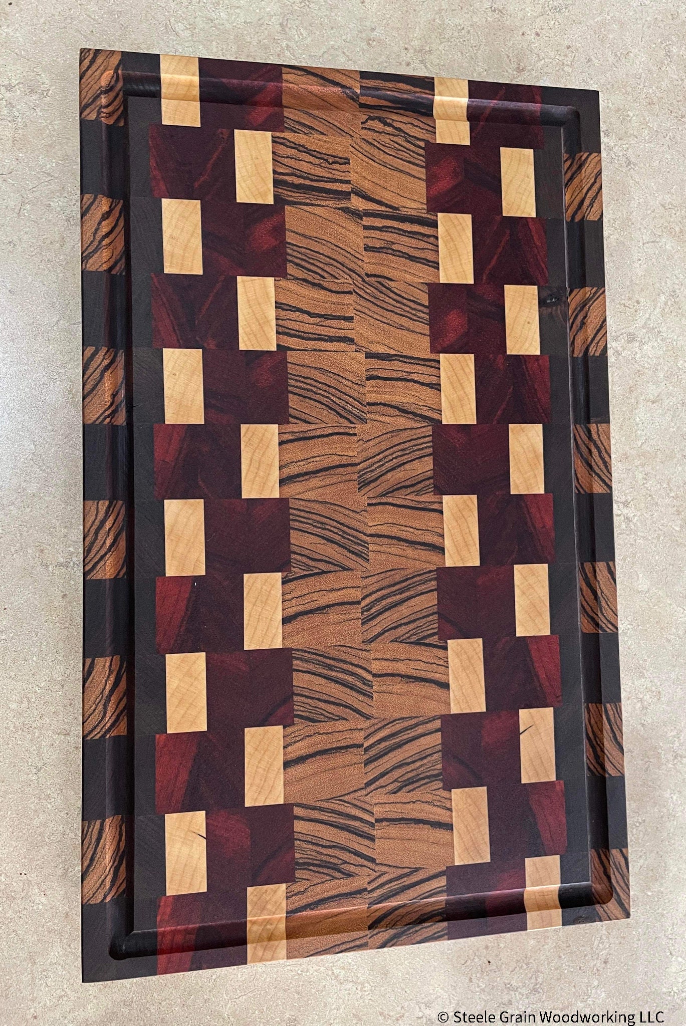 End Grain Zebrawood Cutting Board - Etsy