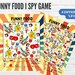 I Spy Printable, Funny Food Printable, Printable Summer Activities for ...