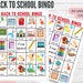 Back to School Games Printable, Printable Bingo, Back to School Bingo ...