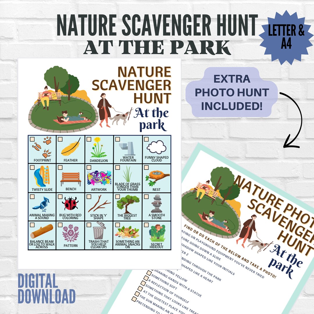 Nature Scavenger Hunt Printable, Outdoor Scavenger Hunt for Kids ...
