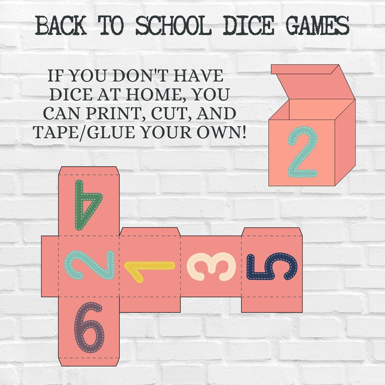 Kids Dice Game, Back to School Games, Kids Party Games, Classroom Game ...