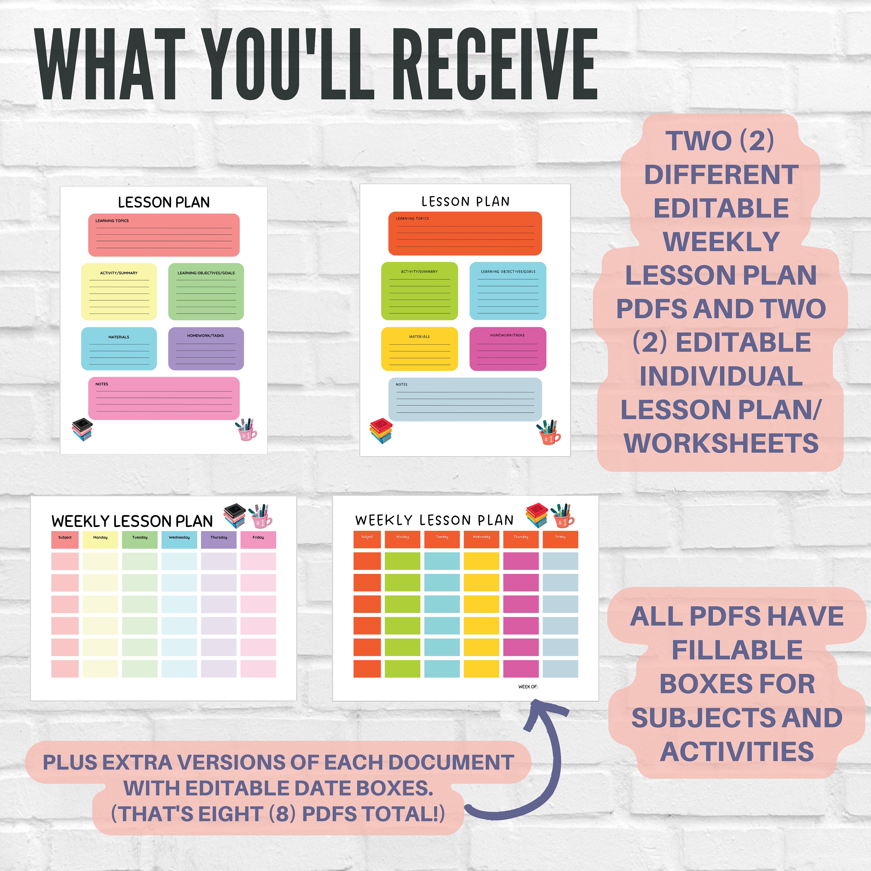 Weekly School Plan, Printable Weekly Planner, School Schedule Template ...