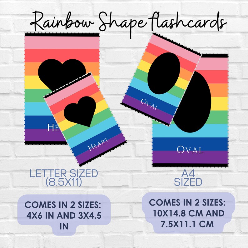 Shape Flashcards, Geometric Printables, Montessori Cards, Educational ...