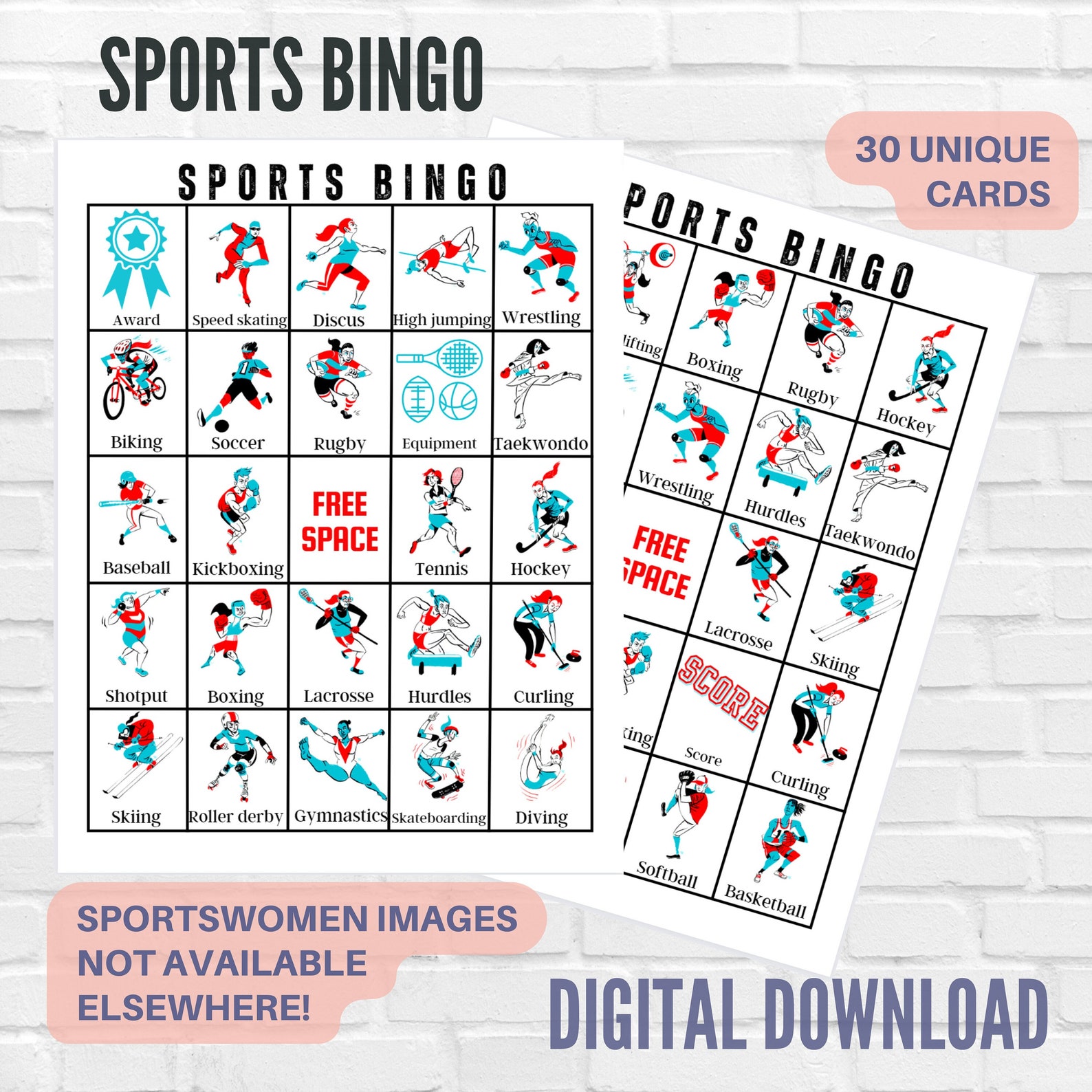Printable Bingo, Sports Bingo, Sports Games, Printable Games for Kids ...