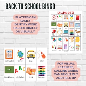 Back to School Games Printable, Printable Bingo, Back to School Bingo ...