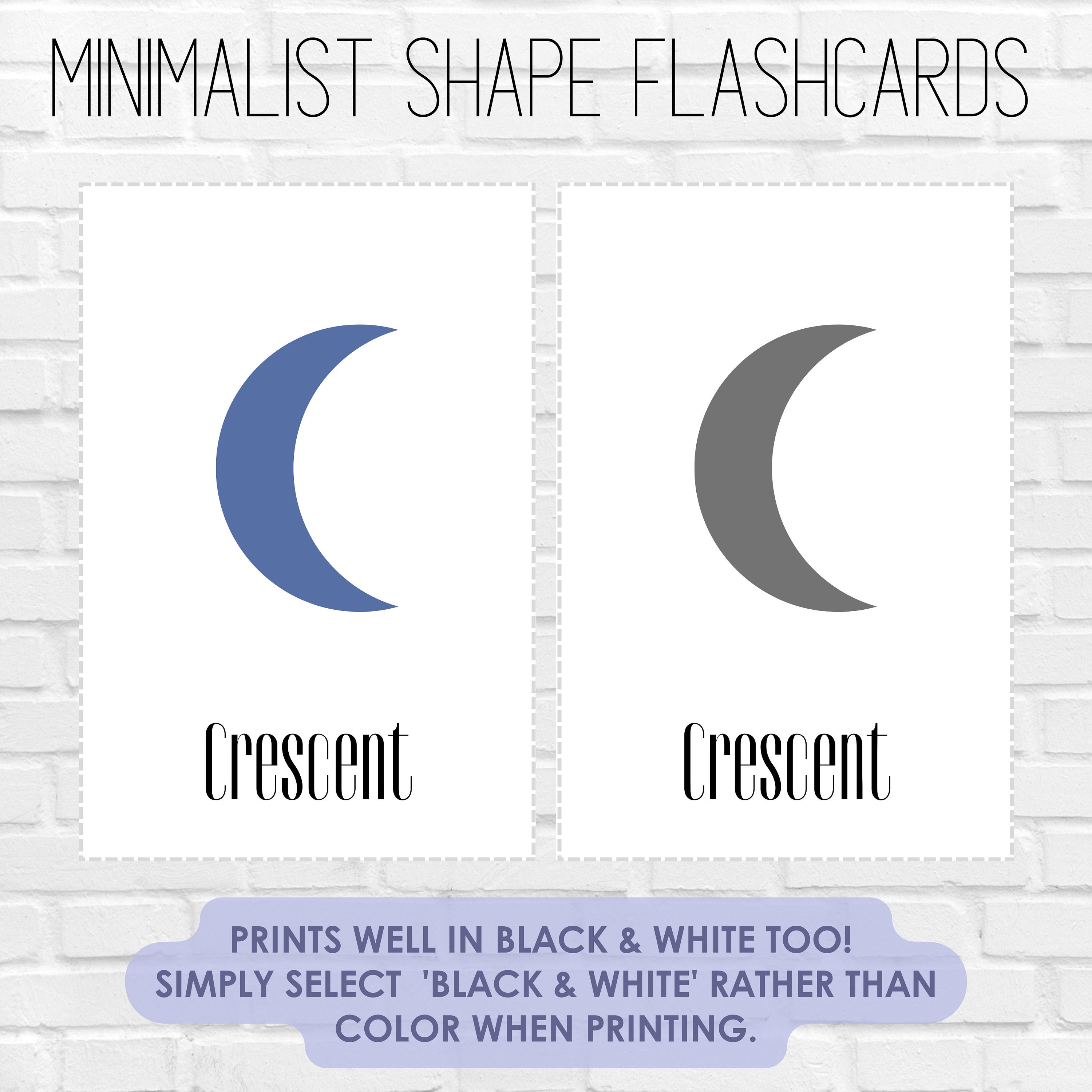 Shape Flashcards, Geometric Printables, Montessori Cards, Educational ...