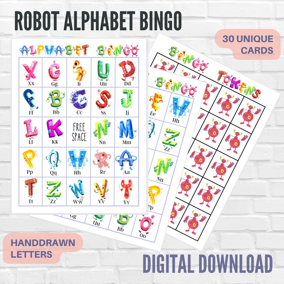 Printable Bingo, Alphabet Activity, Learning Games, Learn the Alphabet ...