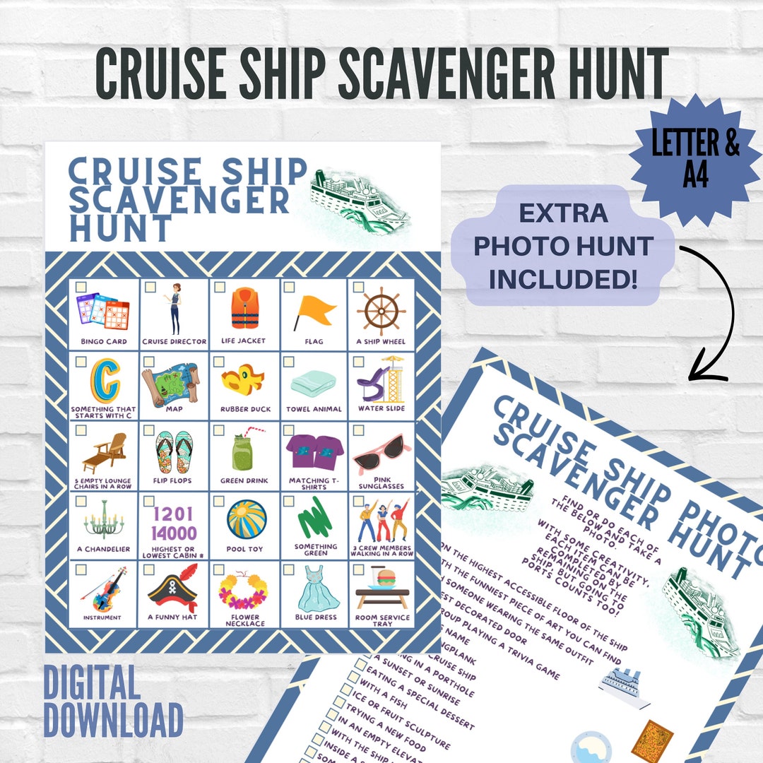 Cruise Scavenger Hunt, Cruise Ship Ideas, Vacation Printable, Vacation ...