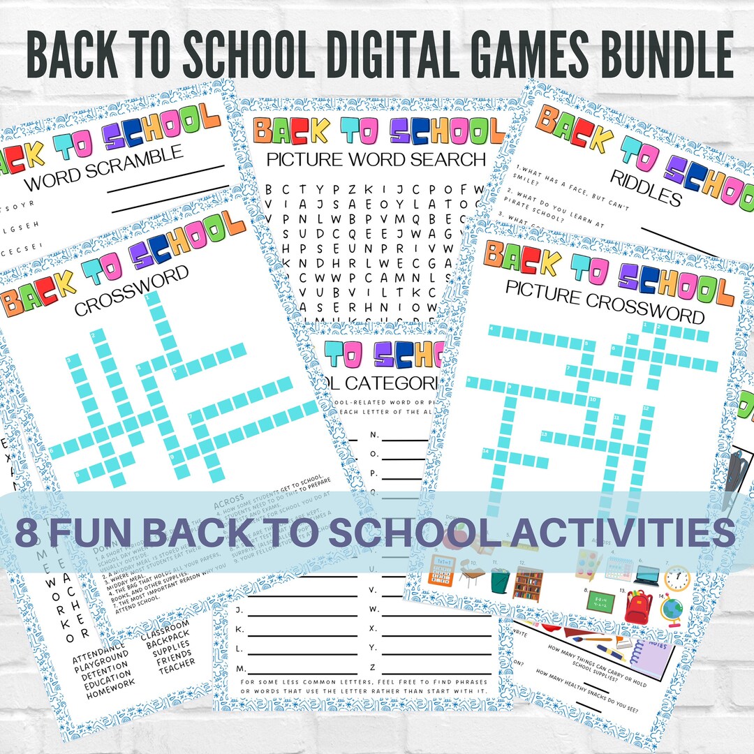 Back to School Games, First Day of School Activities, I Spy Printable ...