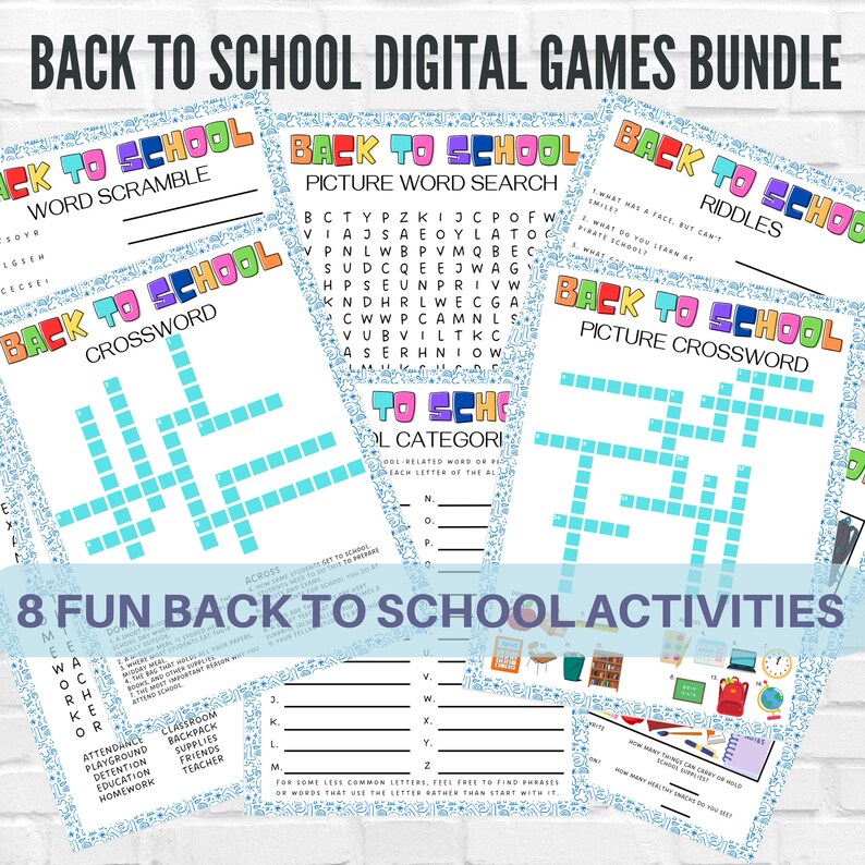 Back to School Games, First Day of School Activities, I Spy Printable ...