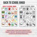 Back to School Games Printable, Printable Bingo, Back to School Bingo ...