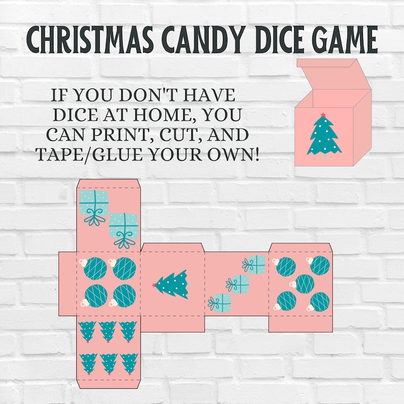 Christmas Dice Game, Printable Activities for Kids, Family Games ...