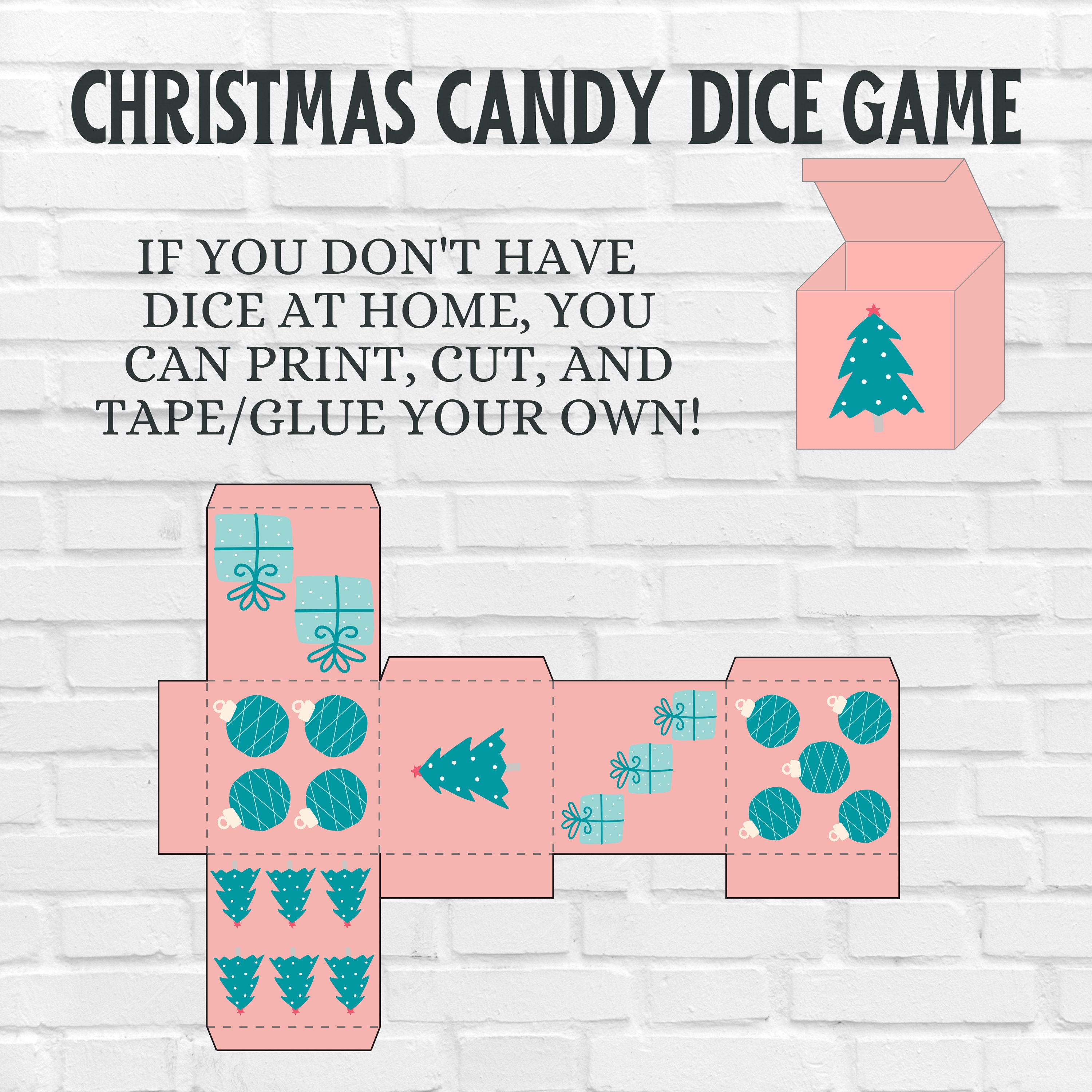 Christmas Dice Game, Printable Activities for Kids, Family Games ...