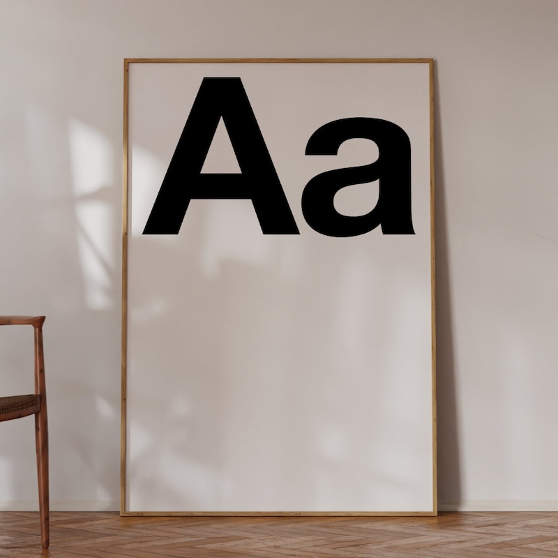 Typeface Poster - Etsy