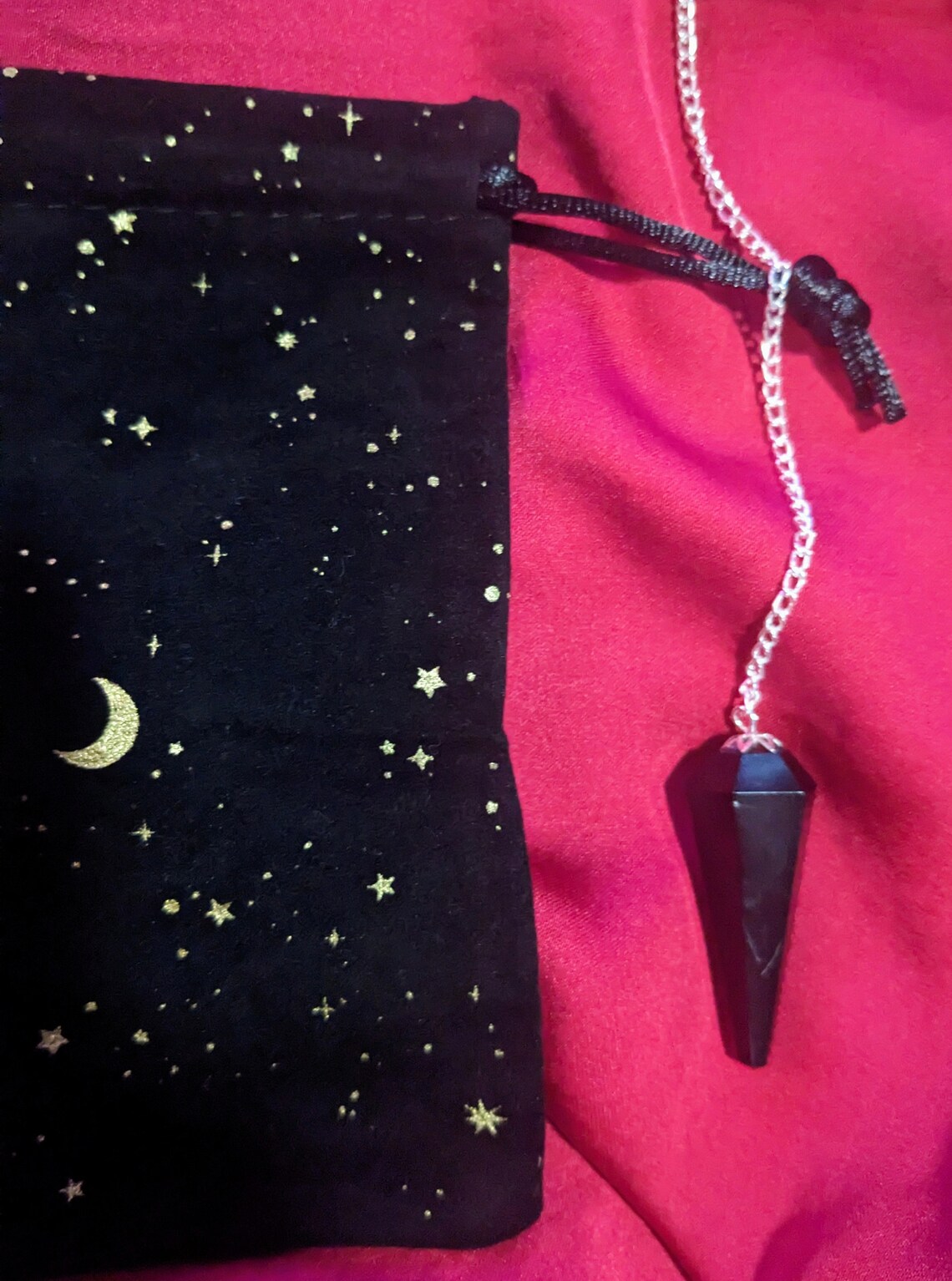 Black Obsidian Pendulum - Etsy