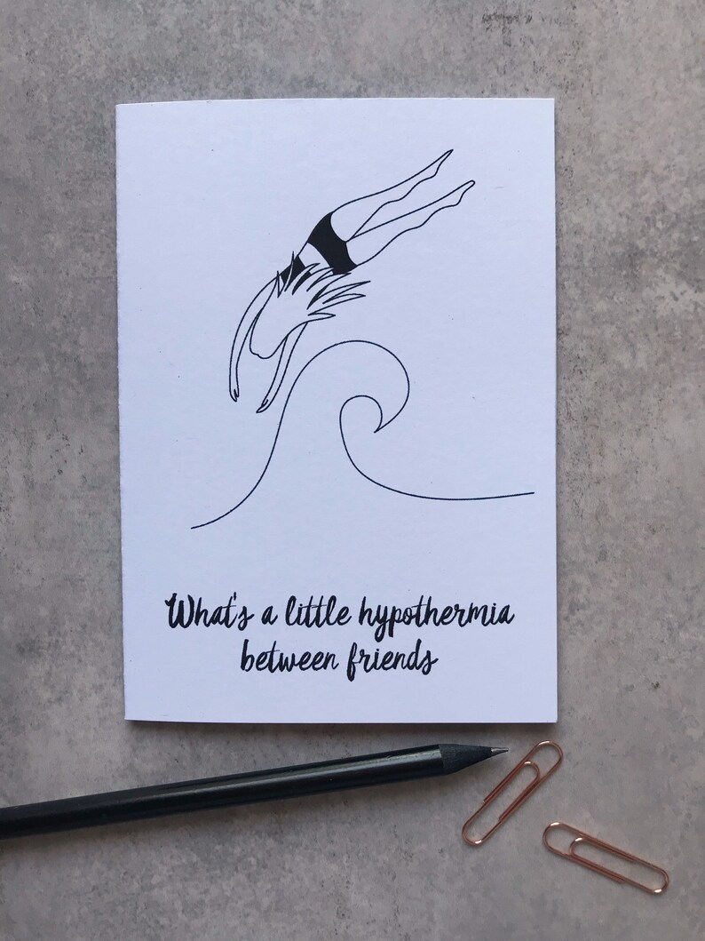 Wild Swimming Card Sea Swimming Swimming Cold Water | Etsy