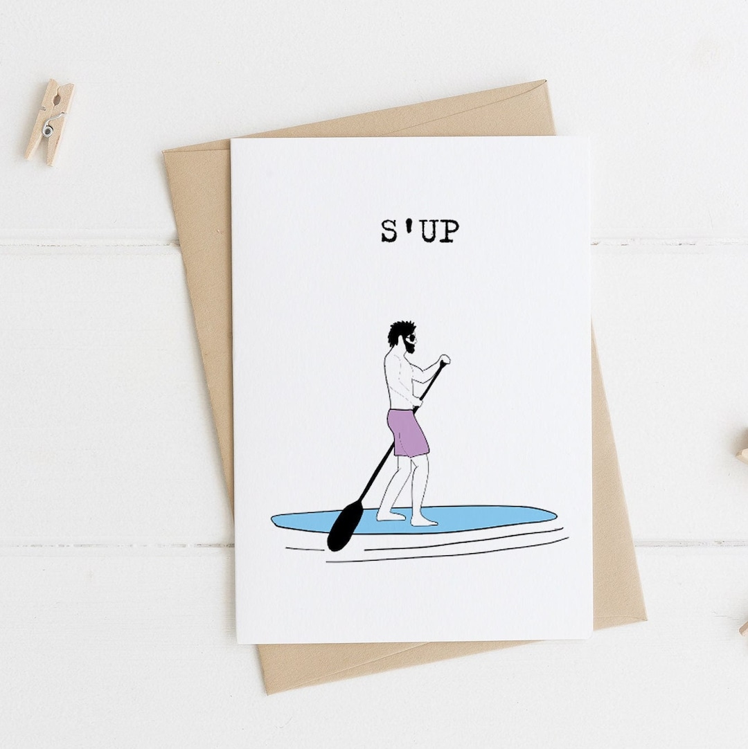 SUP Card, Paddle Board, S'up, Funny, Stand up Paddle Board, Paddle ...