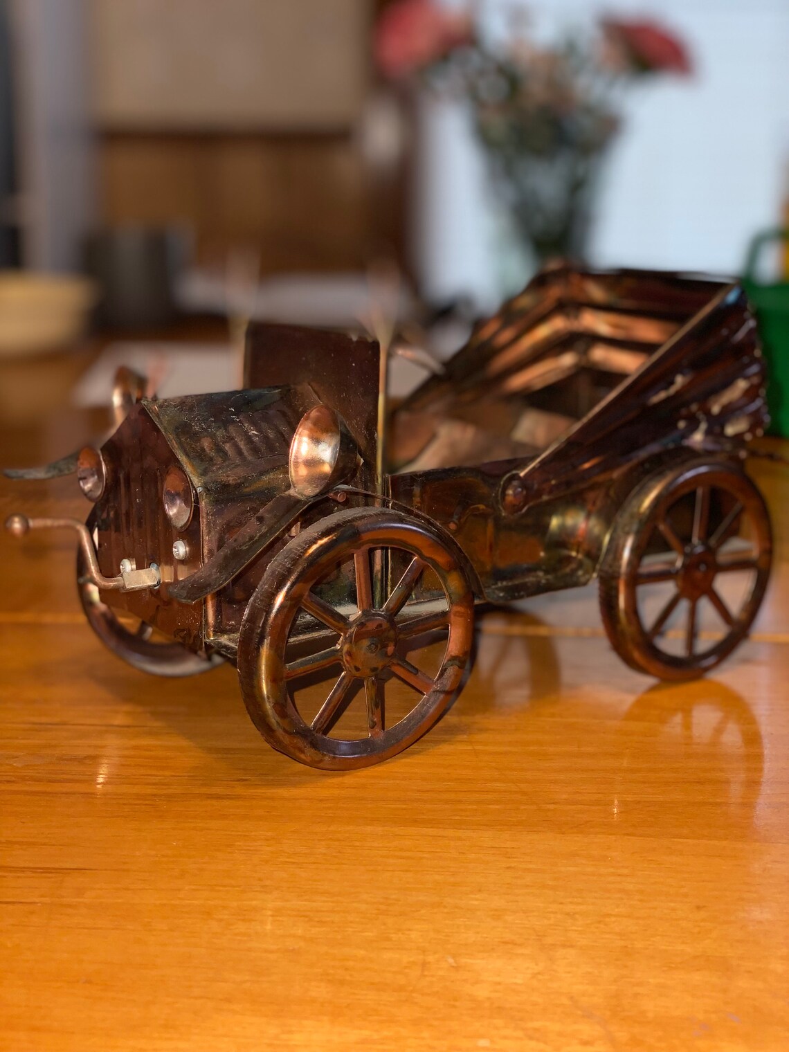 Vintage Copper Tin Metal Car Music Box Plays king of | Etsy