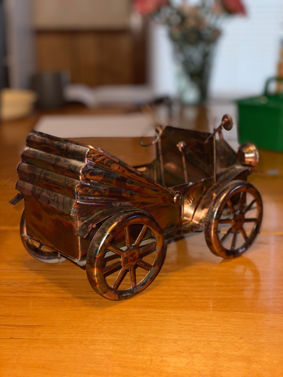 Vintage Copper Tin Metal Car Music Box Plays king of | Etsy