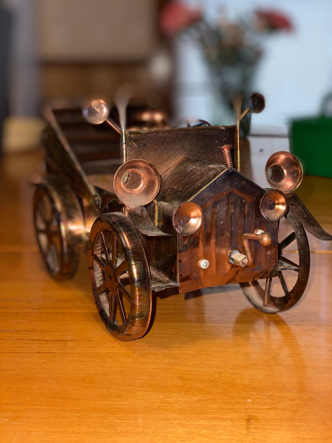 Vintage Copper Tin Metal Car Music Box Plays king of | Etsy