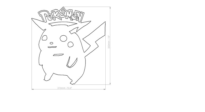 Pokemon Dxf Svg Dateien Pikachu Dateien Für Cnc Maschinen | Etsy