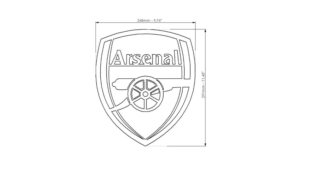 Arsenal Dxf Svg File for Cnc Machines Laser Plasma Cutting | Etsy
