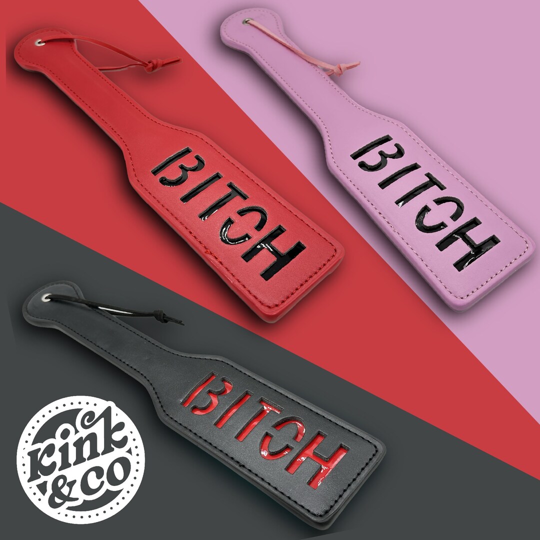 Leather Bitch Slapper Paddle Red Pink or Black by Kink&co - Etsy UK