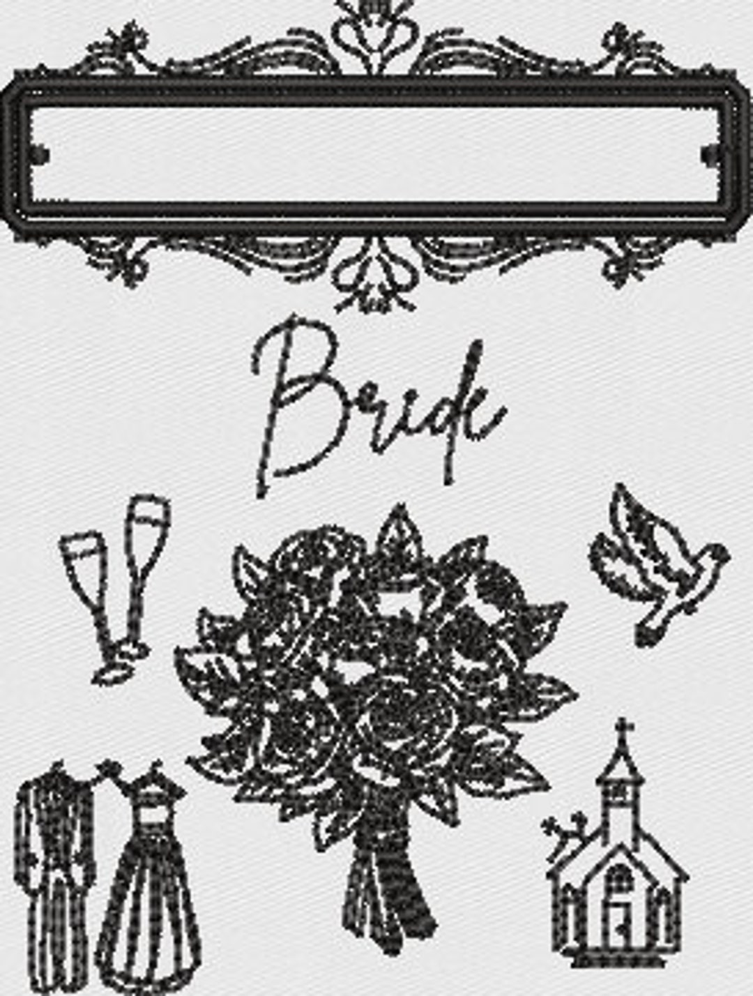 Bride Embroidery Design, Wedding Embroidery File - Etsy