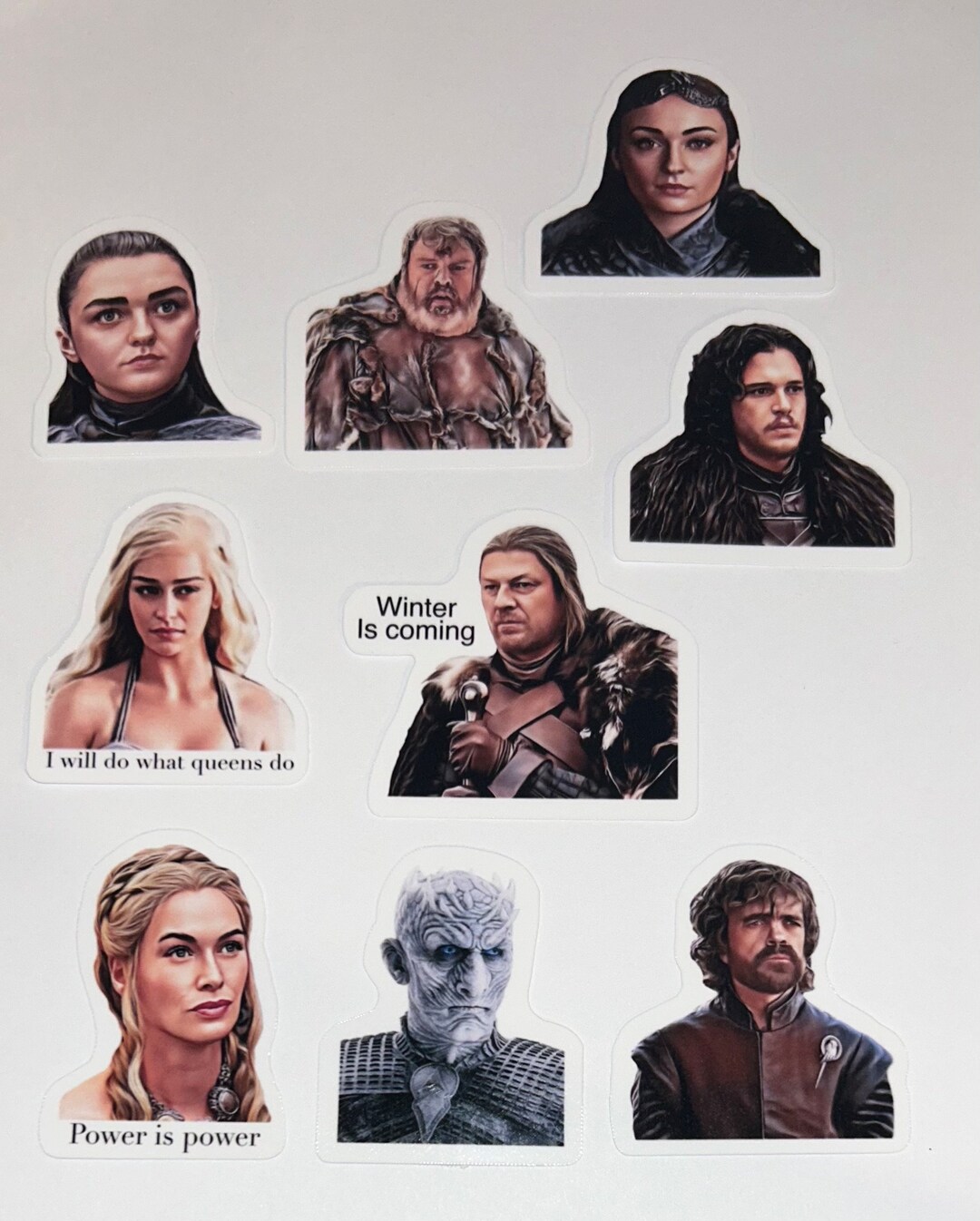 Game of Thrones 9pc Stickers - Etsy