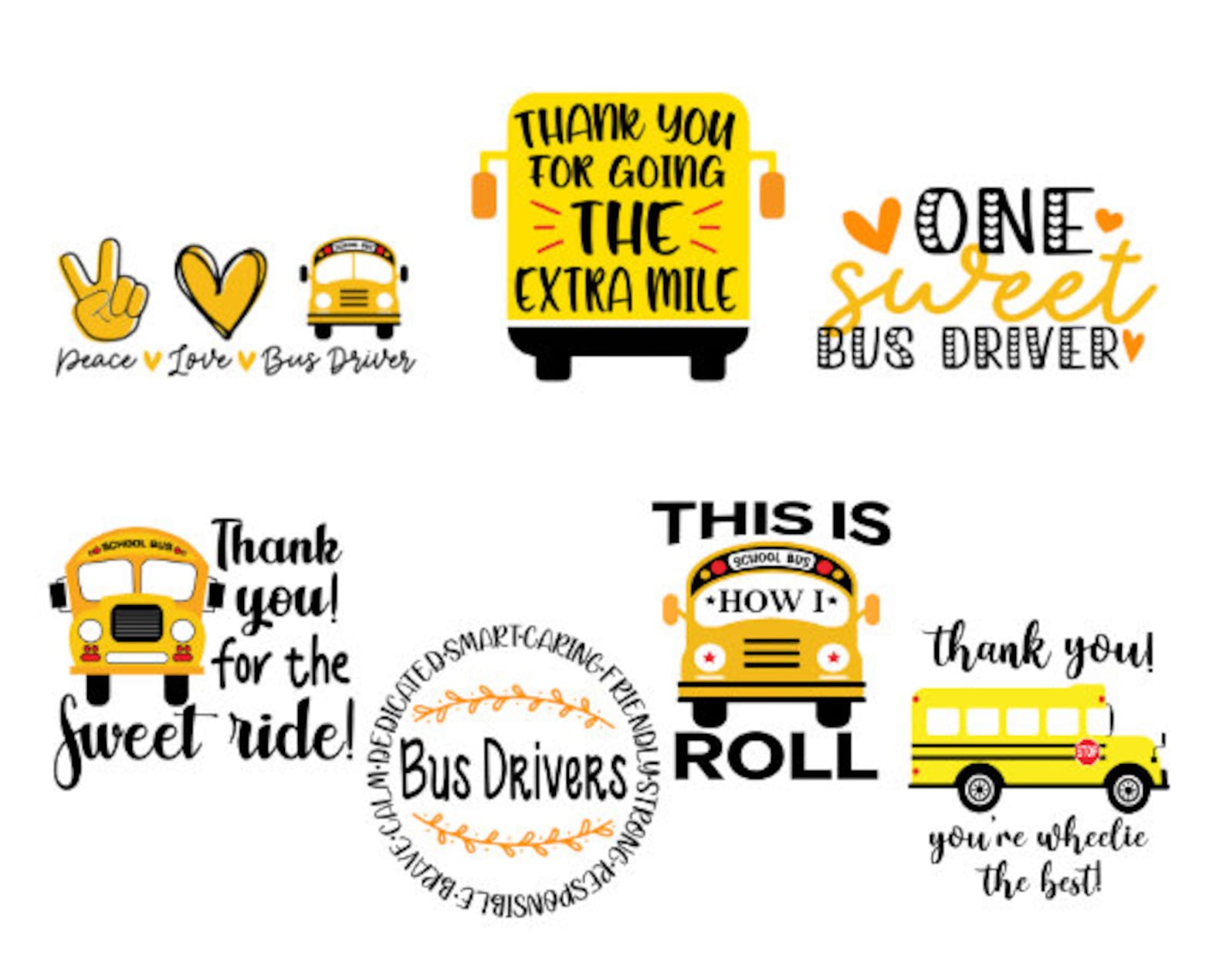 15 School Bus Driver Appreciation Gift Svg/png/dxf Bundle Bus - Etsy