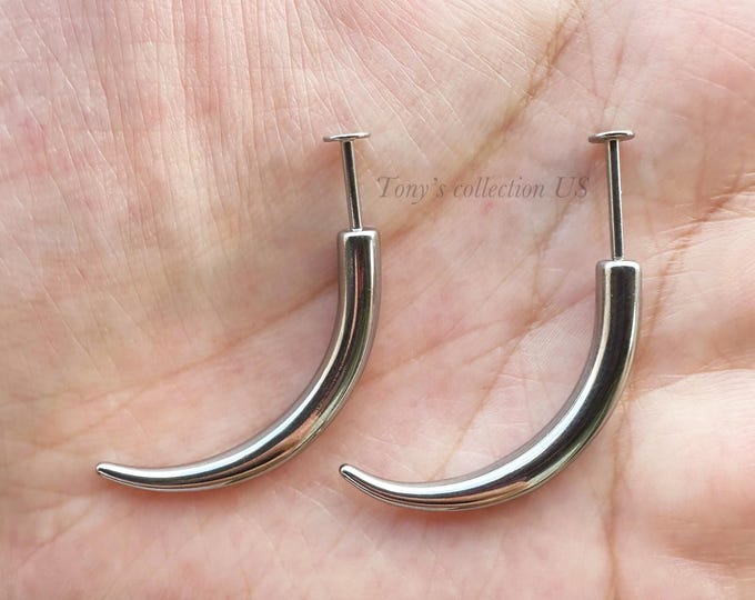Extra Long Claw Labret Piercing Jewelry - 14G 1/4" 5/16" 3/8” 7/16” 1/2 ...