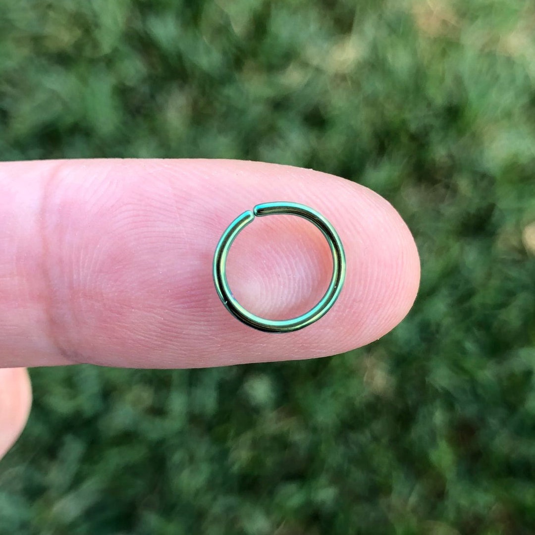 22G 20G 18G Green Color Plated on Surgical Steel Twist Open Seamless ...