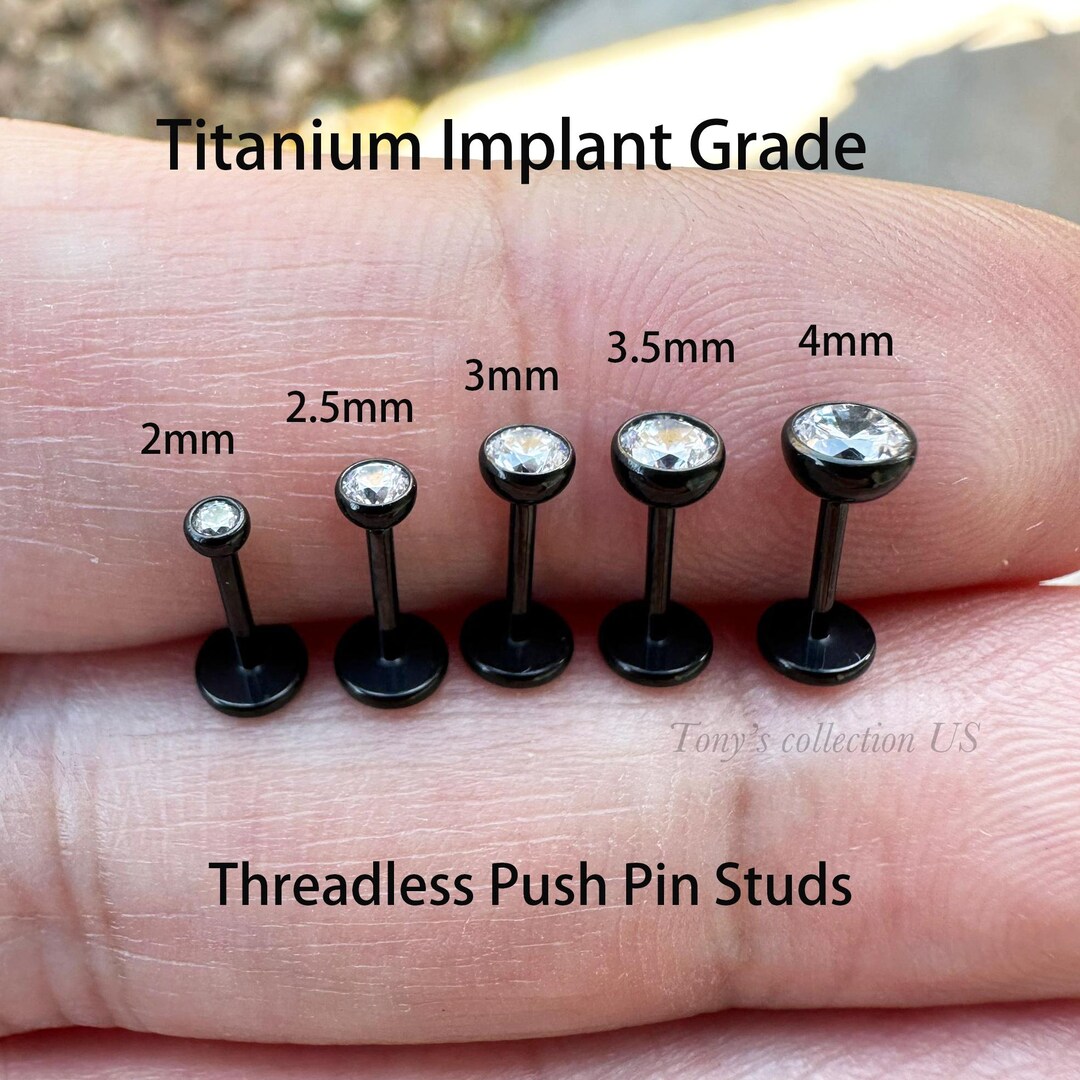 Black Color Implant Grade Titanium Threadless Push Pin 2mm, 2.5mm, 3mm ...