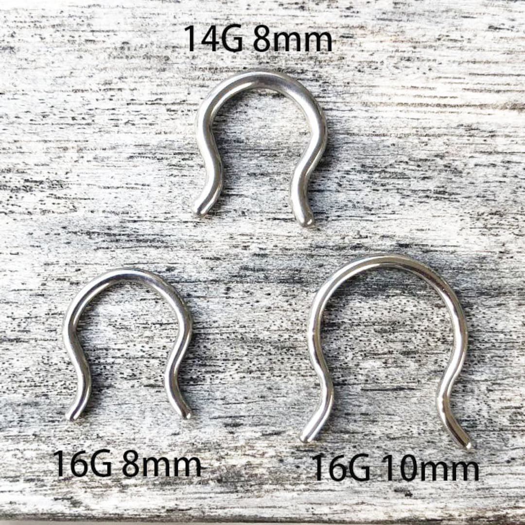 Solid G23 Titanium Septum Retainer 14g 16g 5/16" 3/8" - Etsy