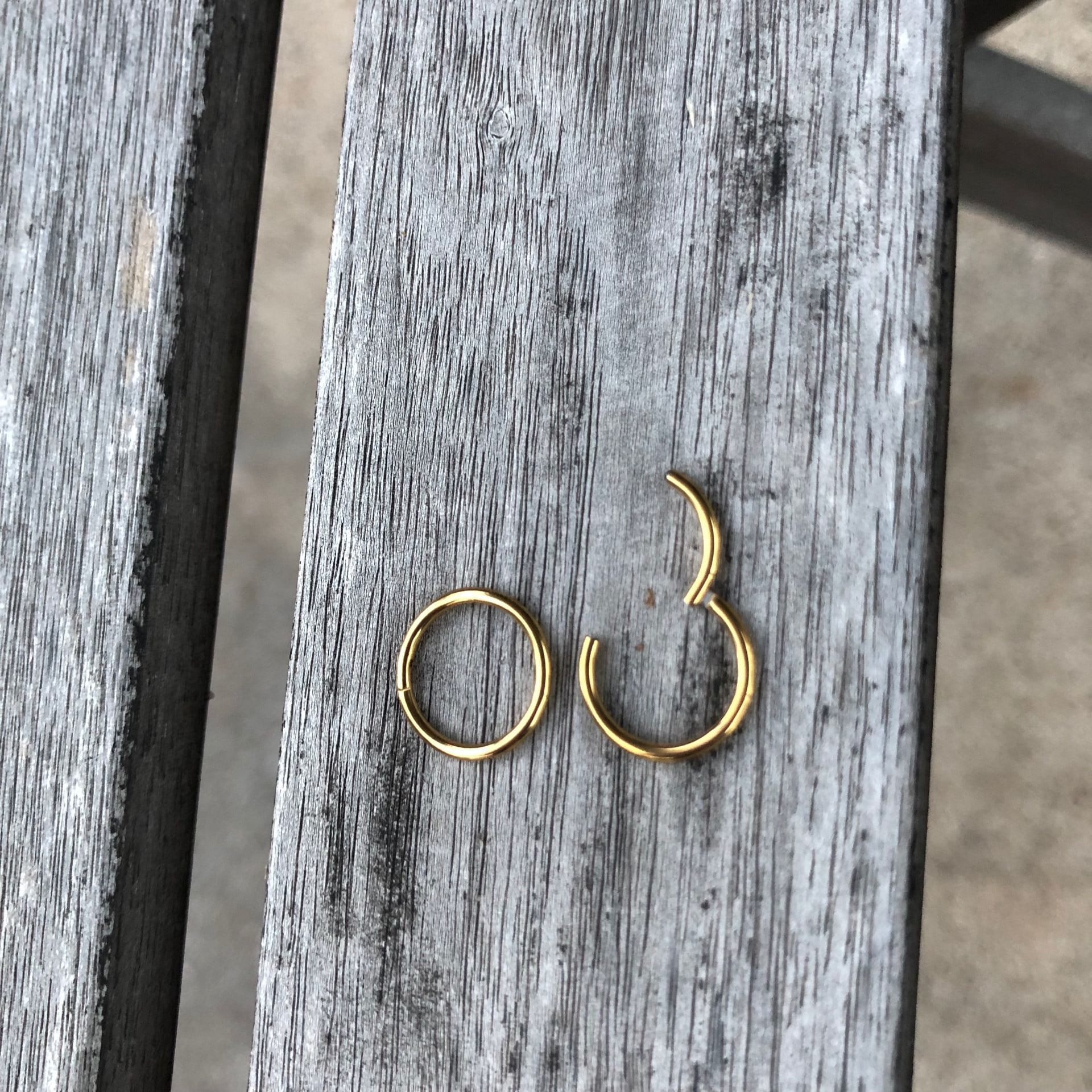 20G 18G 16G 14G Gold Color Plated on Surgical Steel HINGED - Etsy