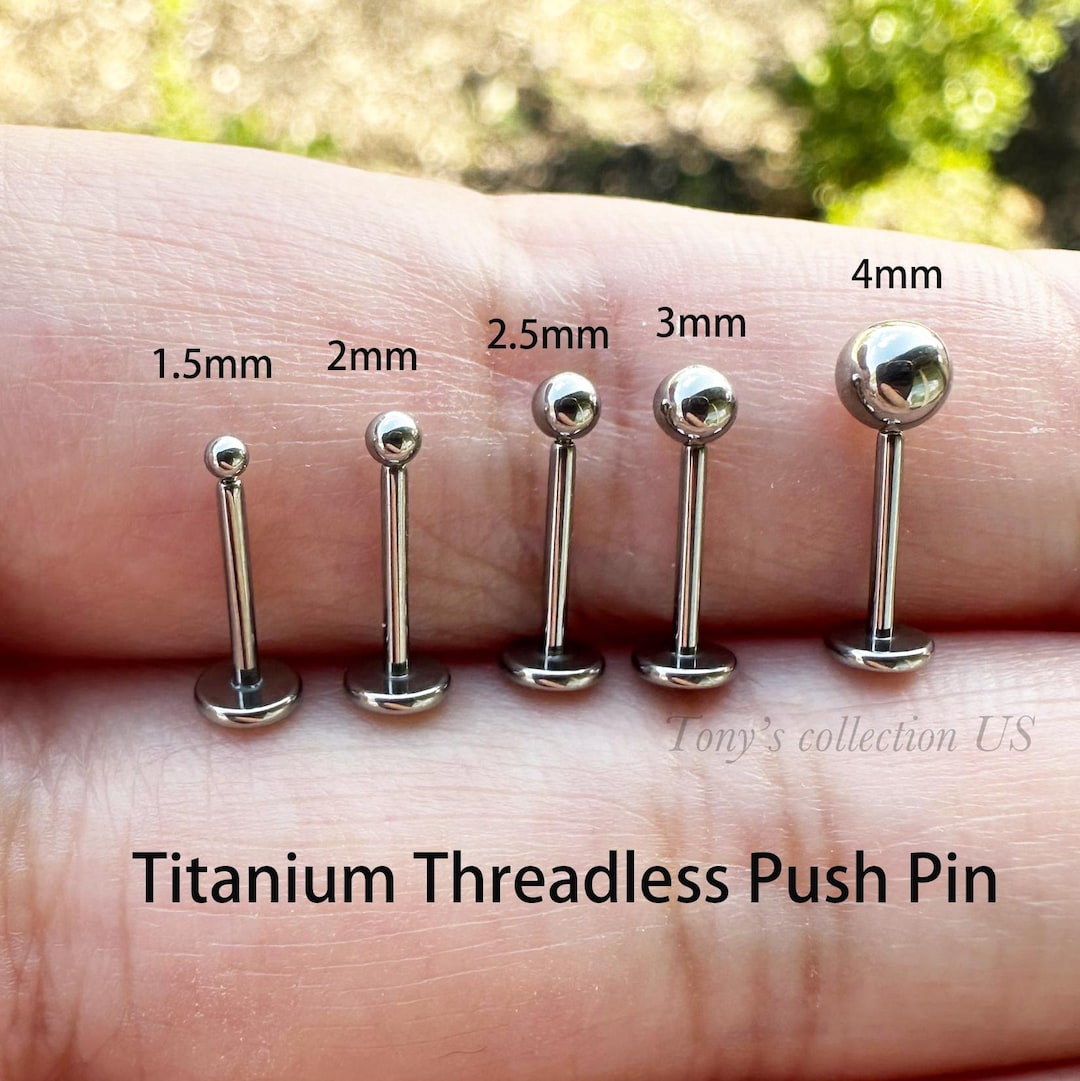Silver Color Implant Grade Titanium Threadless Push Pin 1.5mm, 2mm, 2 ...
