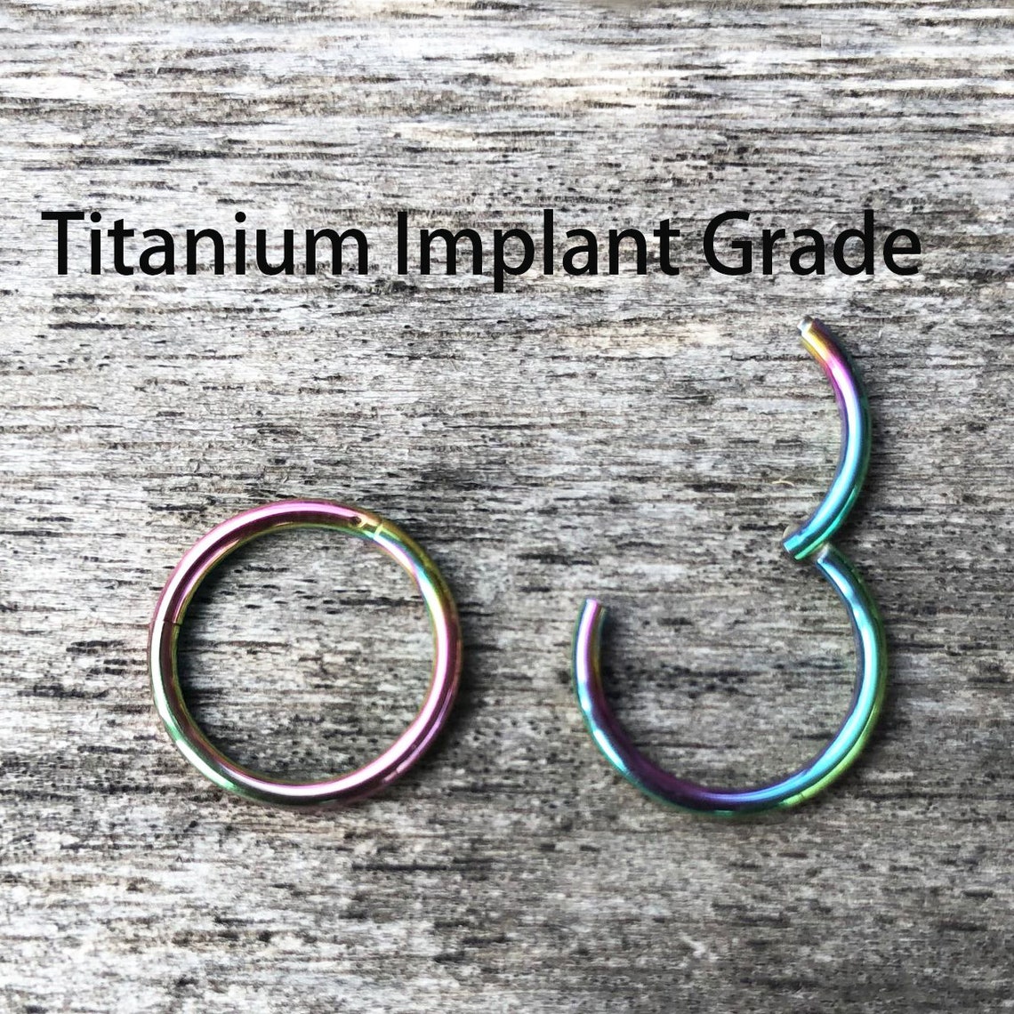 Rainbow Implant Grade Titanium Multi Colored HINGED Segment - Etsy