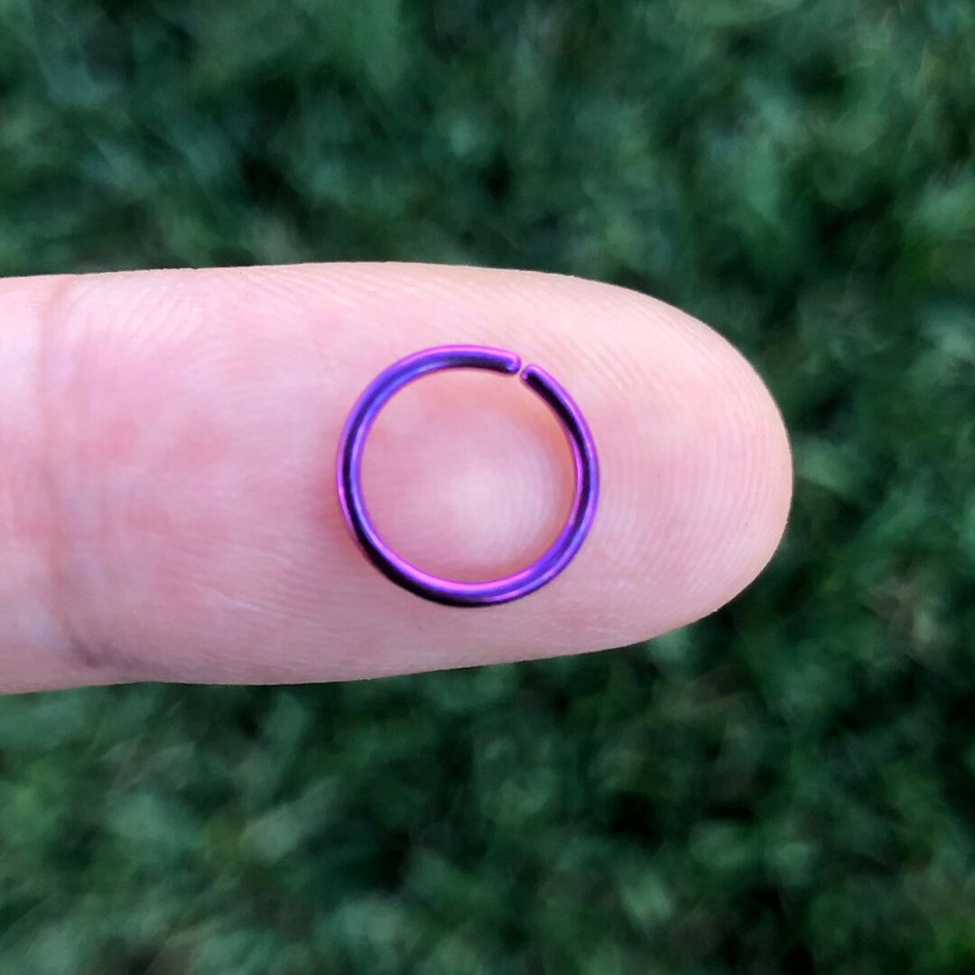 22G 20G 18G Purple Color Plated on Surgical Steel Twist Open Seamless ...