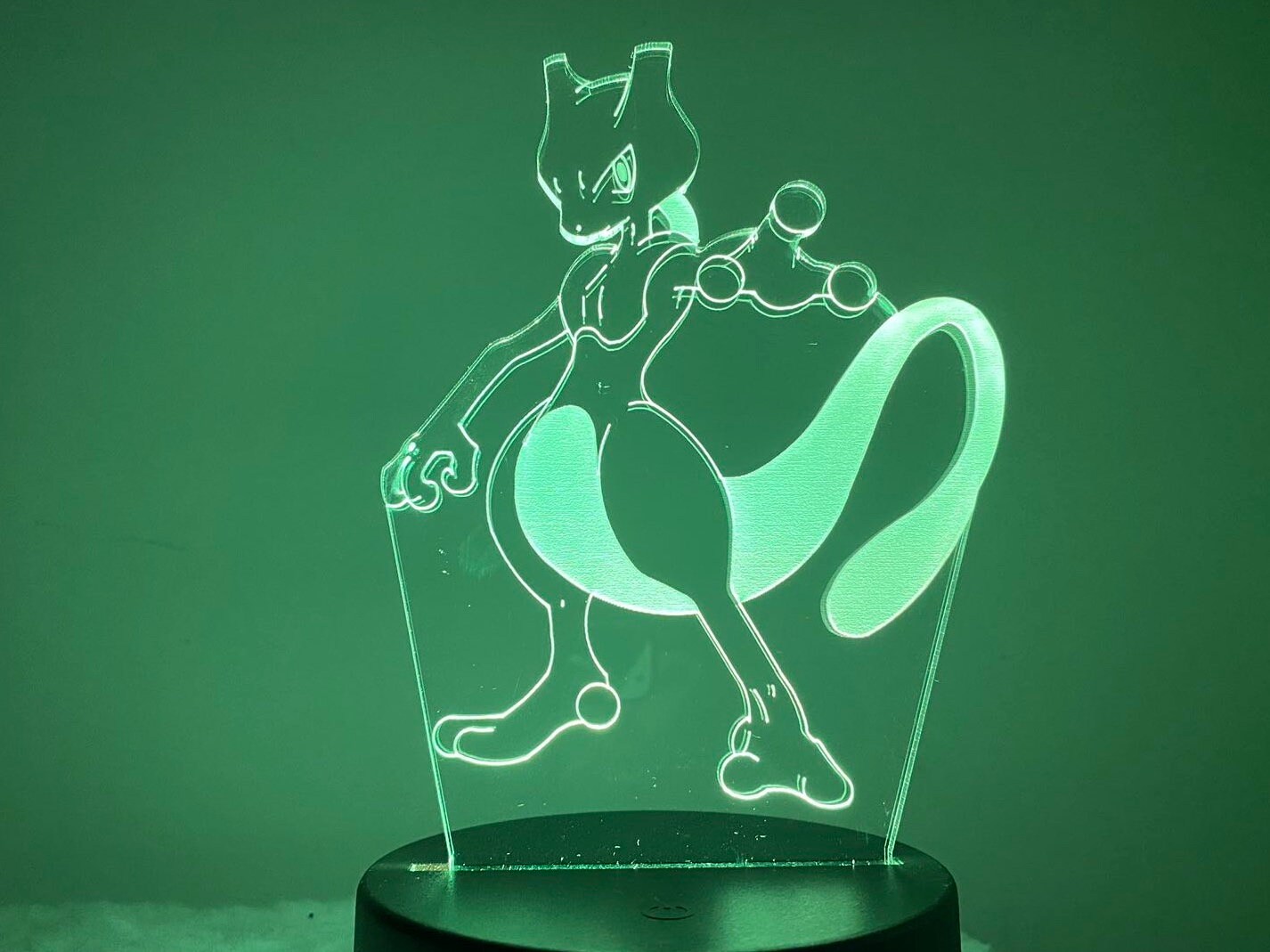 Pokemon Led Lamp Mewtwo Led Kids Lamp. - Etsy