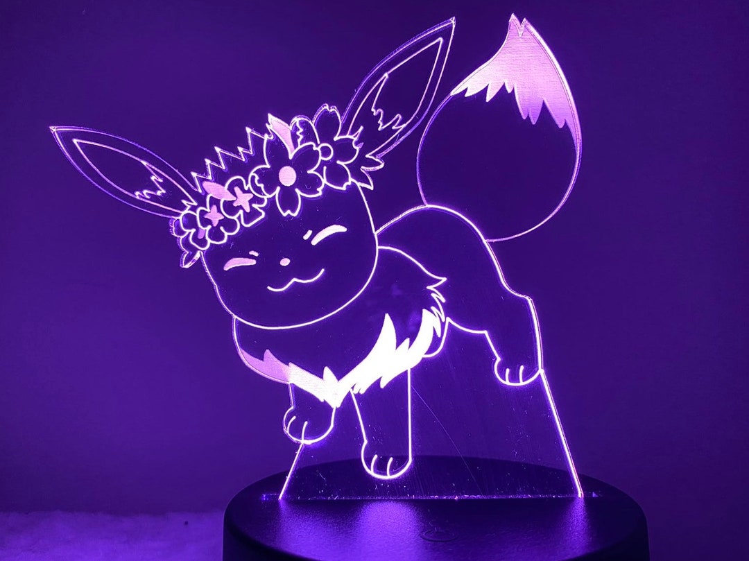Pokemon Led Lamp, Eevee Rgb Led, Kids Lamp. - Etsy