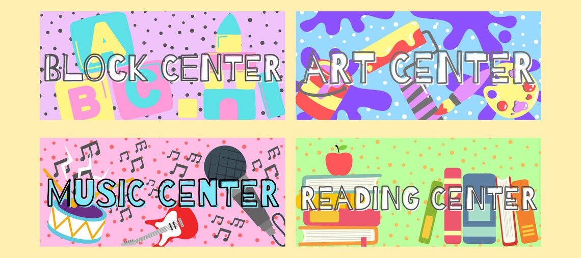 Childcare Center Labels, Kindergarten Labels, Daycare Labels, Preschool ...