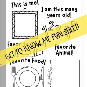 First Day of Preschool, Preschool Template, All About Me, Favorite ...