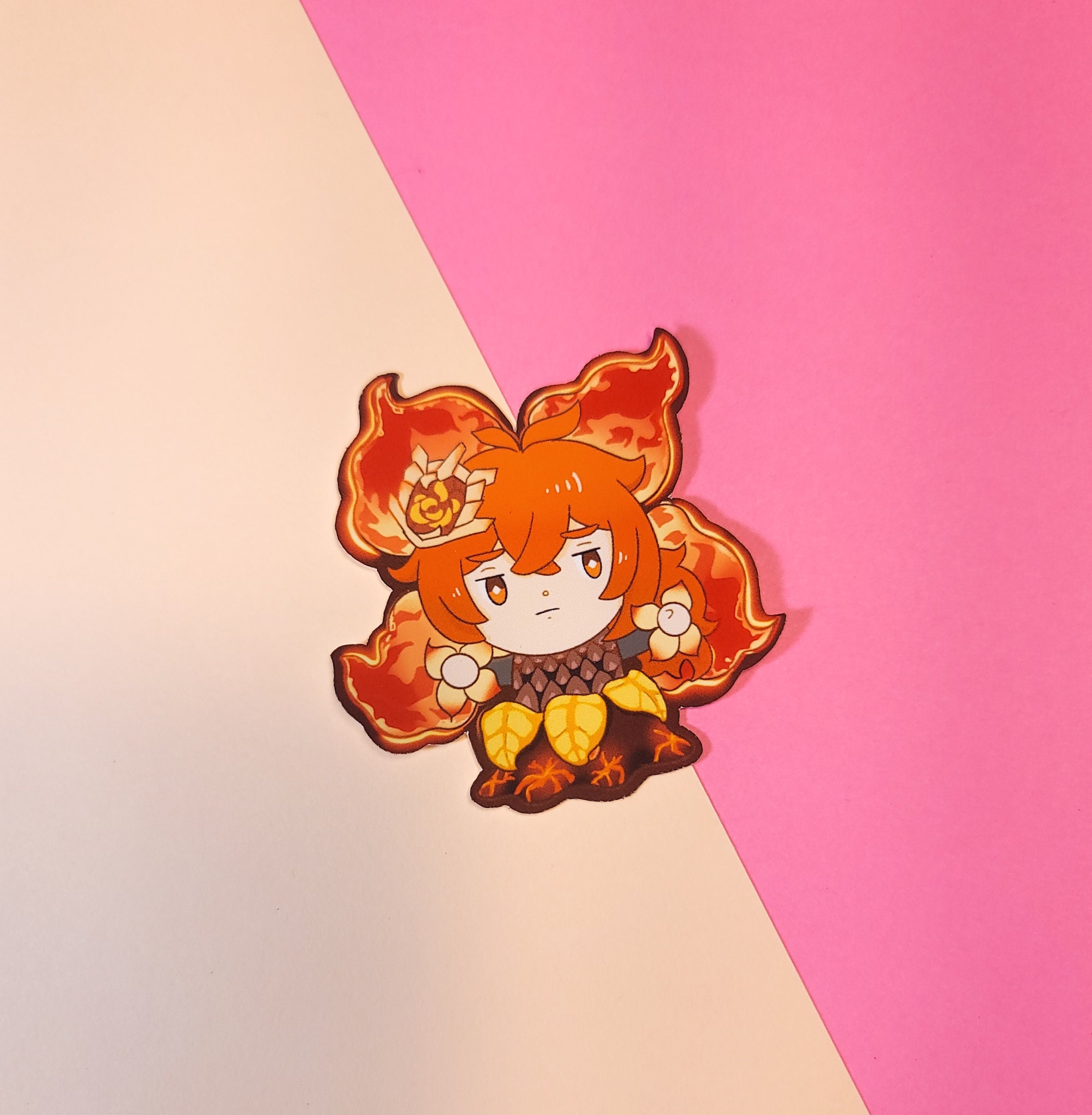 Diluc Pyro Regisvine Sticker Kaeya X Cryo Mage Genshin - Etsy
