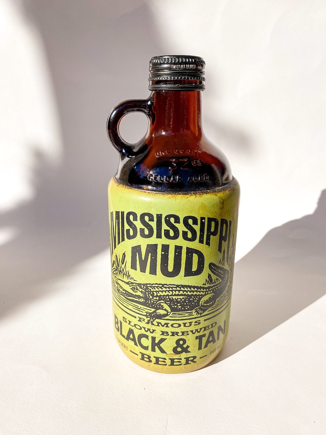 Vintage Mississippi Mud 32 Oz Beer Bottle - Etsy