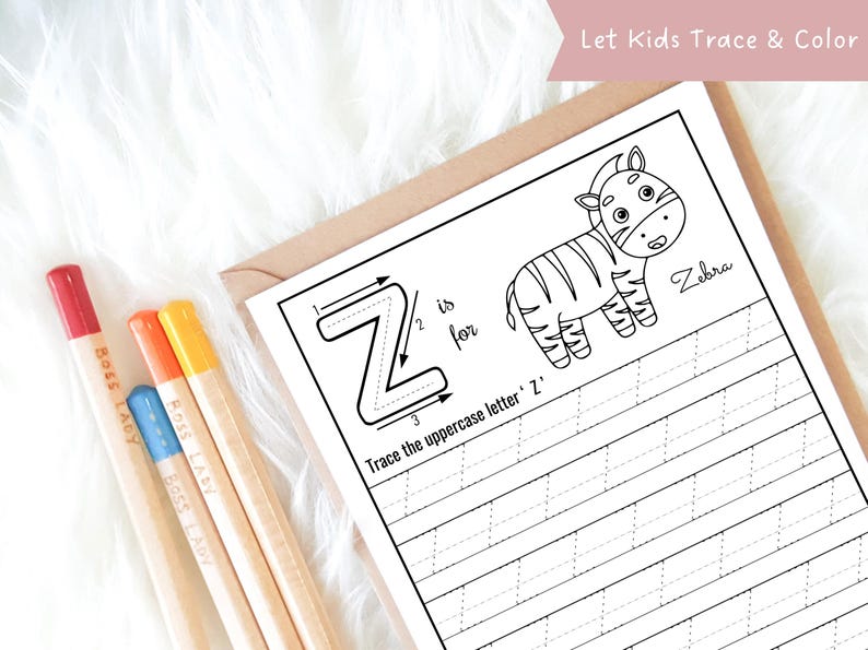 Alphabet Tracing & Coloring Pages | A-Z Upper and Lowercase Handwriting ...