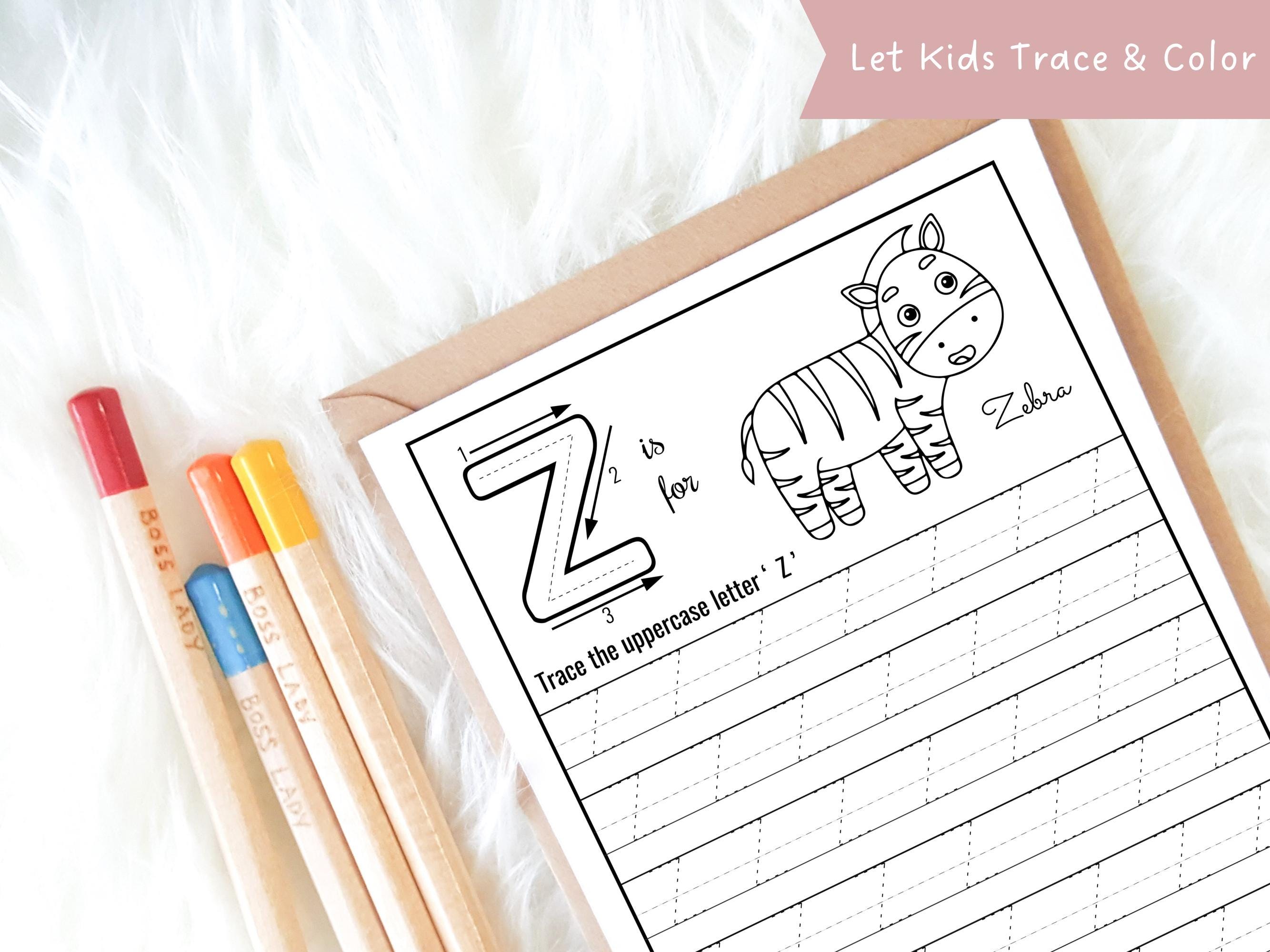 Alphabet Tracing & Coloring Pages | A-Z Upper and Lowercase Handwriting ...