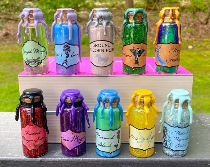 MINI Fantasy Potions Magical Apothecary Potion Bottle Witch and Wizard ...