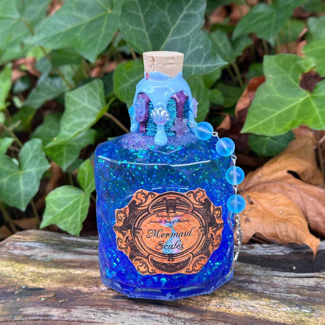 Mermaid Scales | Decorative Color Changing Potion Bottle | Fantasy ...