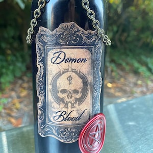 Demon Blood | Decorative Potion Bottle | Halloween Horror Gothic Decor ...